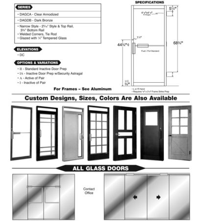 Aluminum Frames, Glass Doors - Bildisco Door Mfg. New Jersey's Premier ...